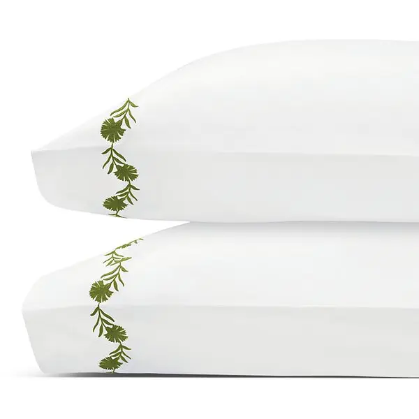 MATOUK Daphne Standard Pillowcases, Set Of 2 - Grass