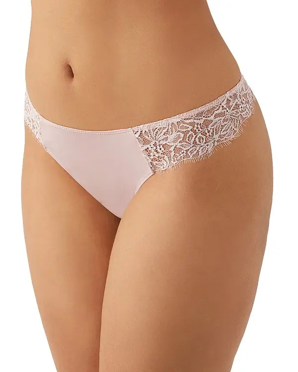 Wacoal B. Tempt'd It's On Lace Trim Thong - Rose Smoke