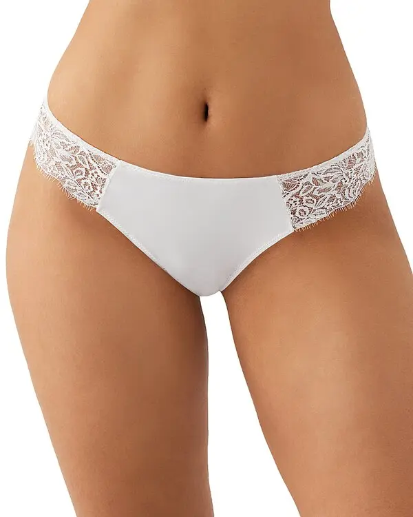 Wacoal B. Tempt'd It's On Lace Trim Thong - Sea Salt