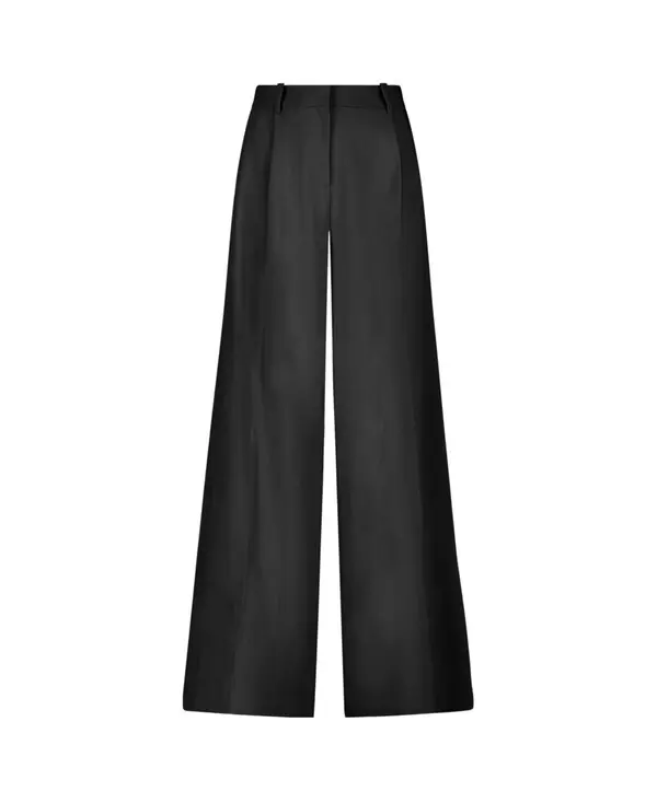 Mac Duggal Classic Crepe Wide Leg Trousers - Black
