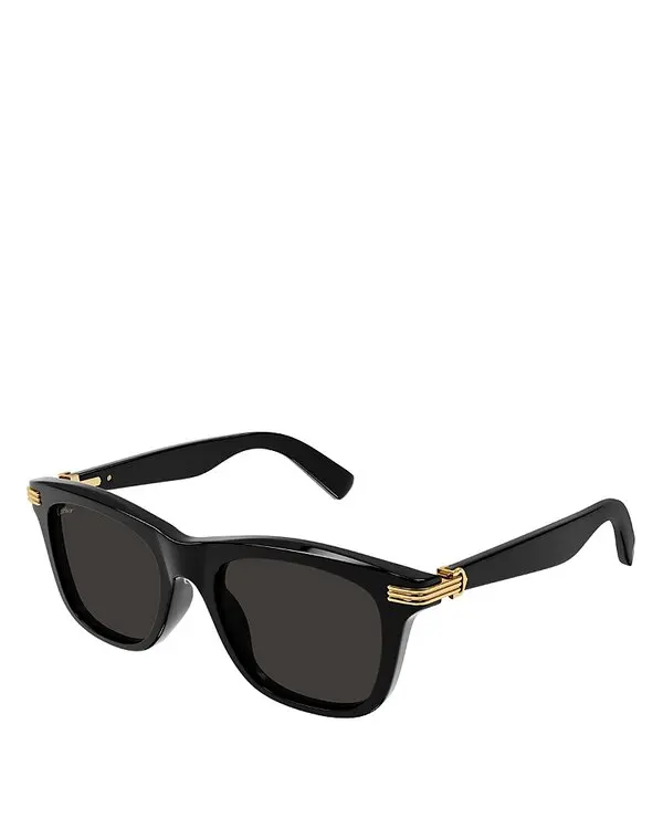 CARTIER Premiere Square Sunglasses - Black/gray Solid