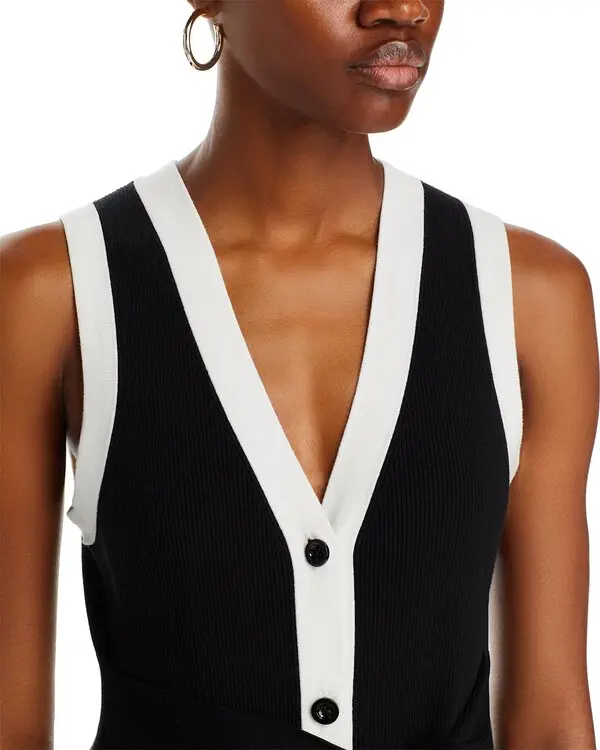 TOCCIN Victoria Button Front Midi Dress