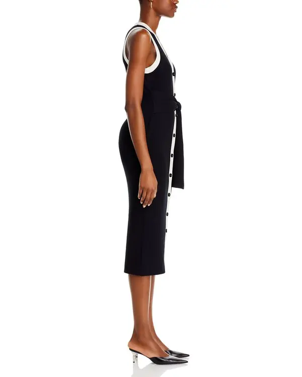 TOCCIN Victoria Button Front Midi Dress