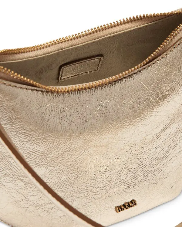 Ba&sh Swing Metallic Leather Shoulder Bag - Champagne
