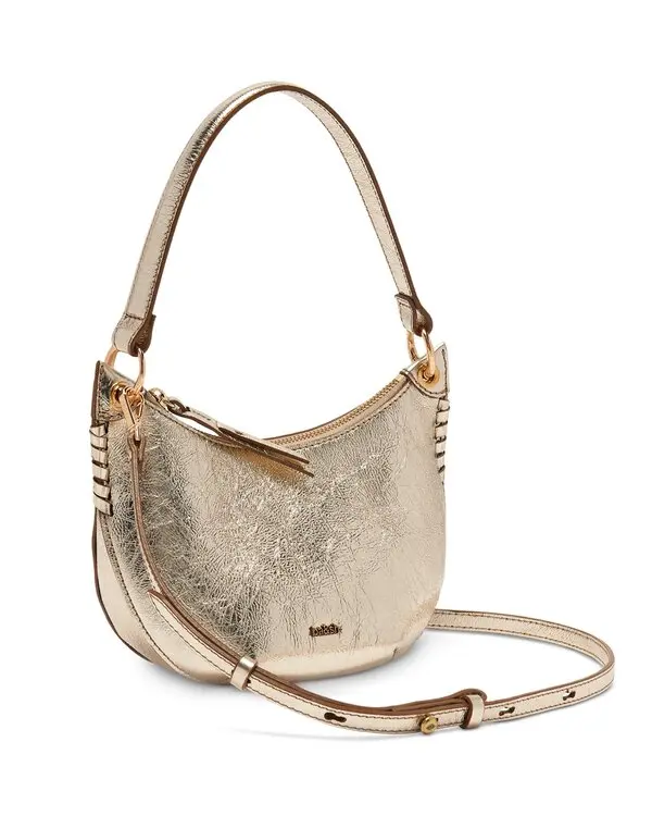 Ba&sh Swing Metallic Leather Shoulder Bag - Champagne