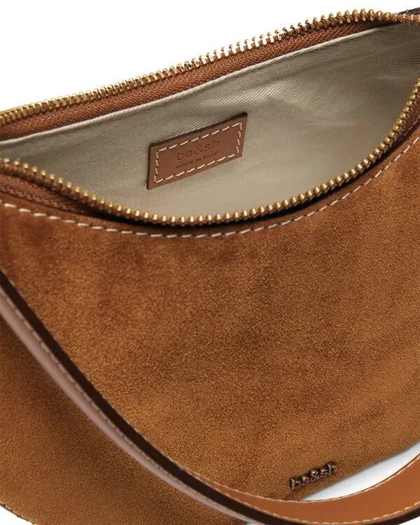 Ba&sh Swing Suede Shoulder Bag - Cognac
