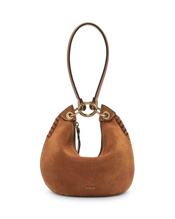 Ba&sh Swing Suede Shoulder Bag - Cognac