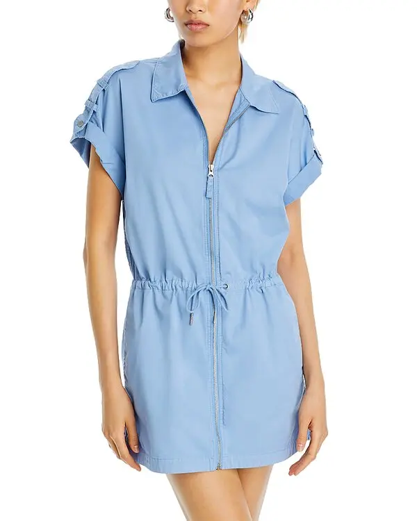 Pistola Meg Zip Front Dress In Eggshell Blue - 79% Off | Editorialist