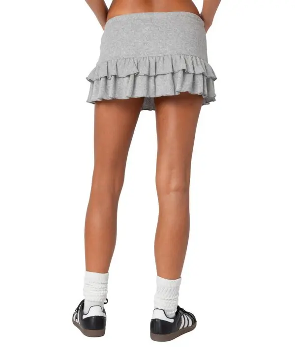 EDIKTED Delia Ruffled Terry Mini Skort