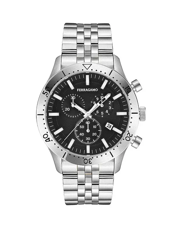FERRAGAMO Master Chronograph 43mm - Black/silver