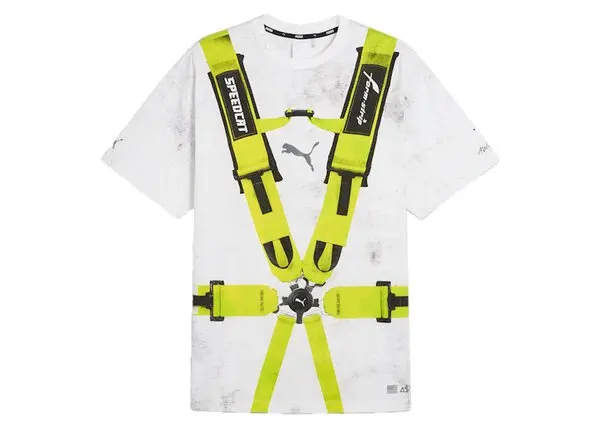 PUMA X A$ap Rocky Seatbelt Tee Shirt - White/lime Pow