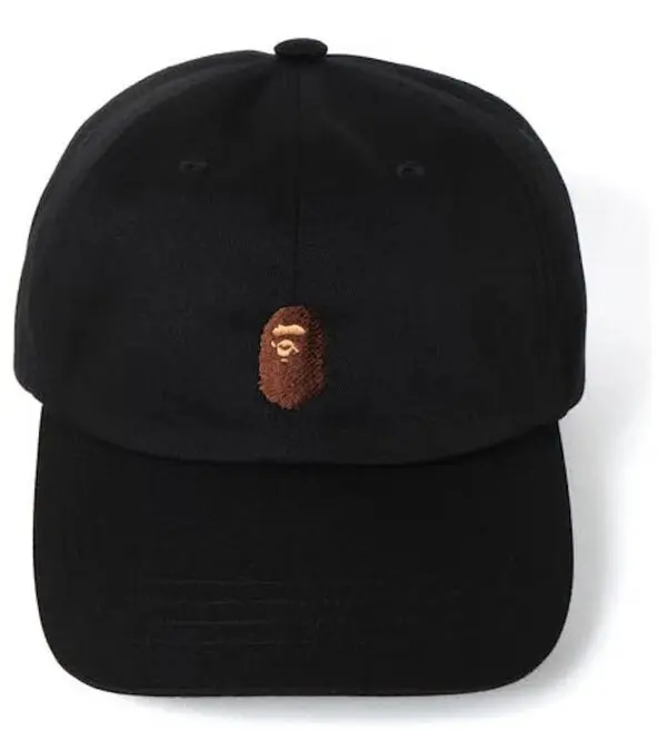 BAPE Panel Cap With Embroidery - Black