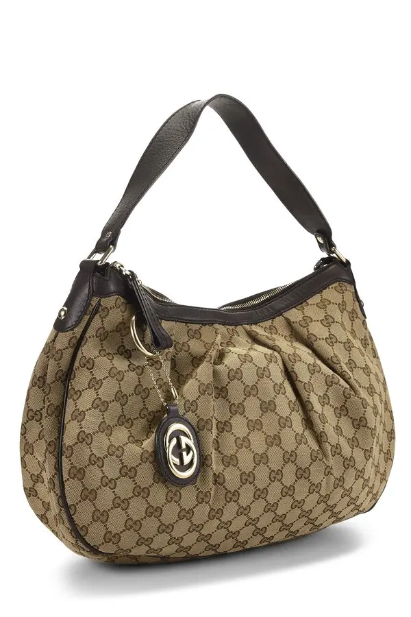 Gucci Original Gg Sukey Hobo - Brown