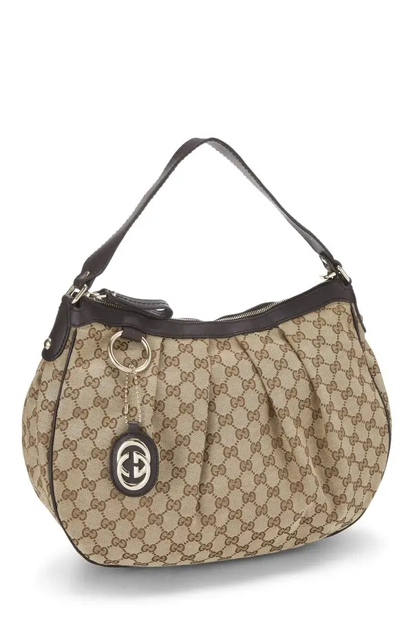 Gucci Original Gg Sukey Hobo - Brown
