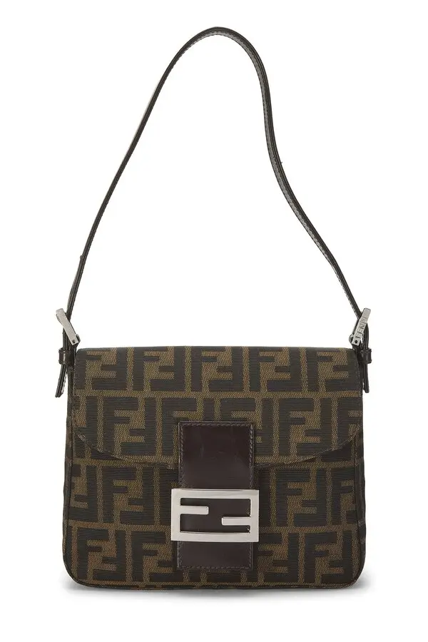 Fendi Zucca Canvas Shoulder Bag