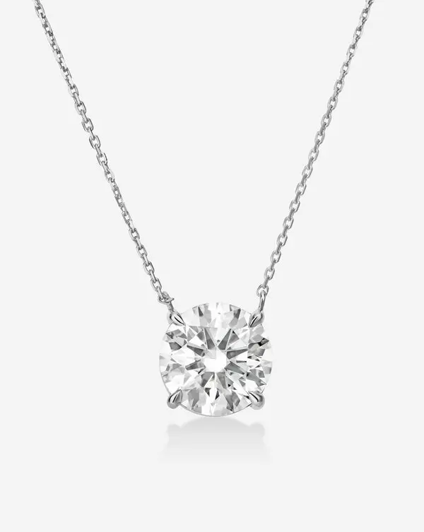 Ring Concierge Round Lab Diamond Pendant Necklace - One-color