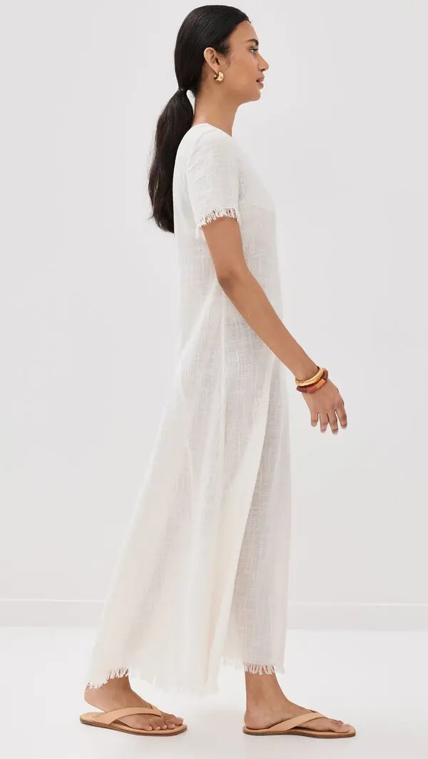 Staud Le Havre Gauze Dress - Buttercream