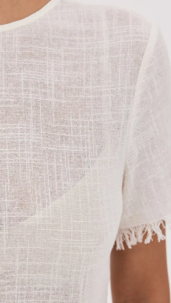 Staud Le Havre Gauze Dress - Buttercream