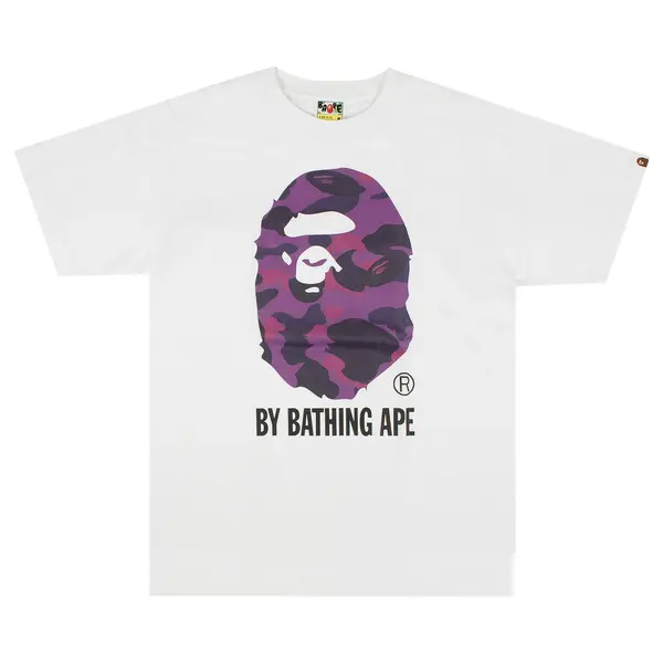 A BATHING APE Color Camo T-shirt /violet - White