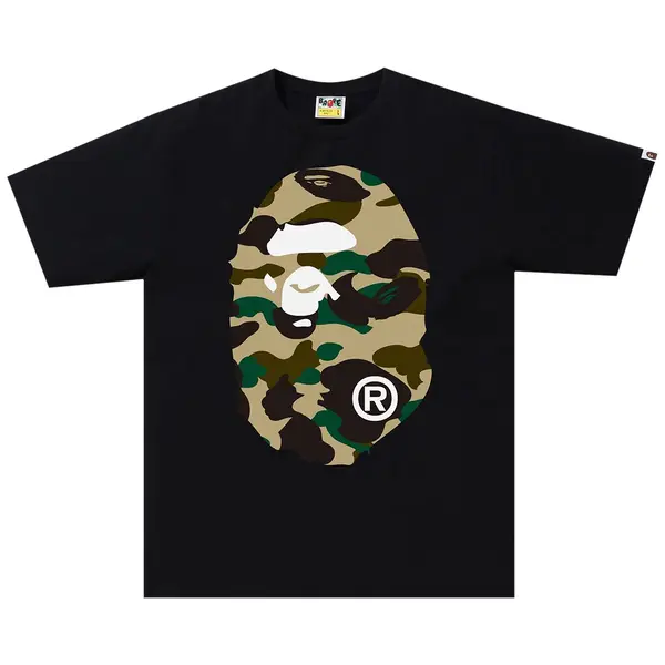 A BATHING APE 1st Camo Big Ape Head Tee - Black