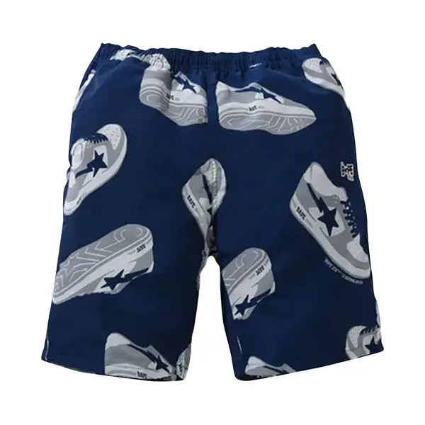 A BATHING APE Random Sta Track Shorts - Blue