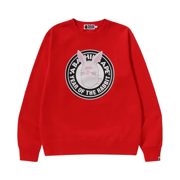 A BATHING APE Year Of The Rabbit Crewneck - Red