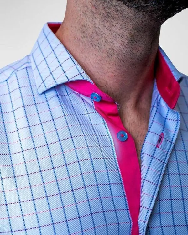 MACEOO Apos;s Einstein Check Dress Shirt