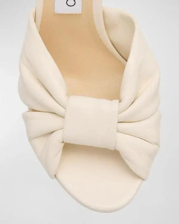 JIMMY CHOO Heloise Leather Platform Sandals - Latte