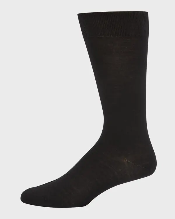 BRESCIANI Knit Crew Socks - Black