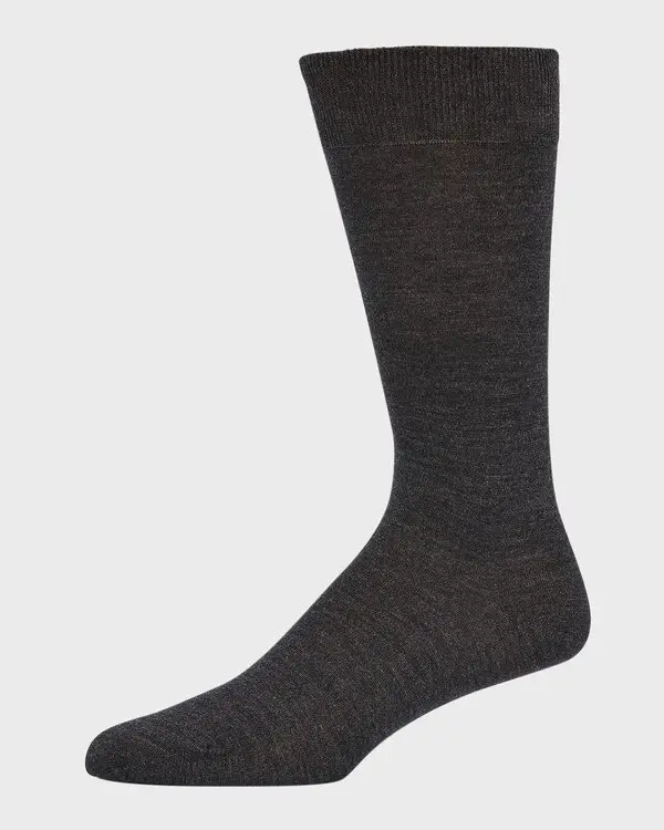 BRESCIANI Knit Crew Socks - Gray