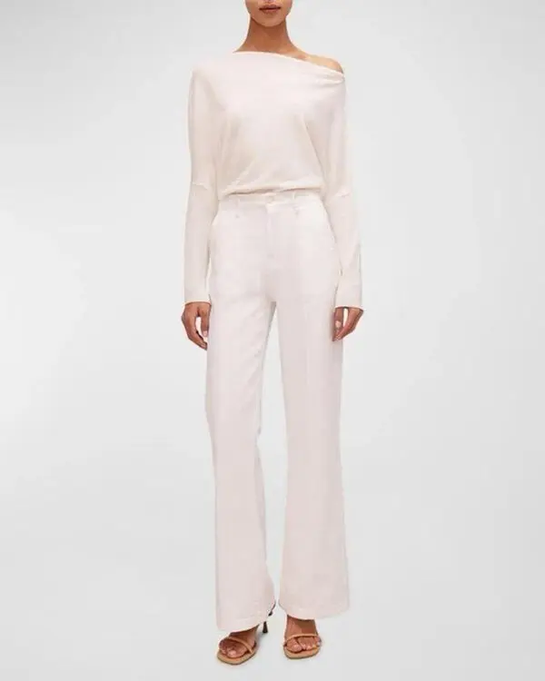 Simkhai Lavina Draped Off-shoulder Sweater - Ivory