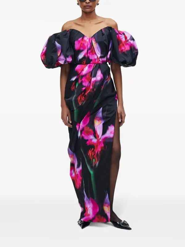 Marc Jacobs Floral-print Strapless Gown