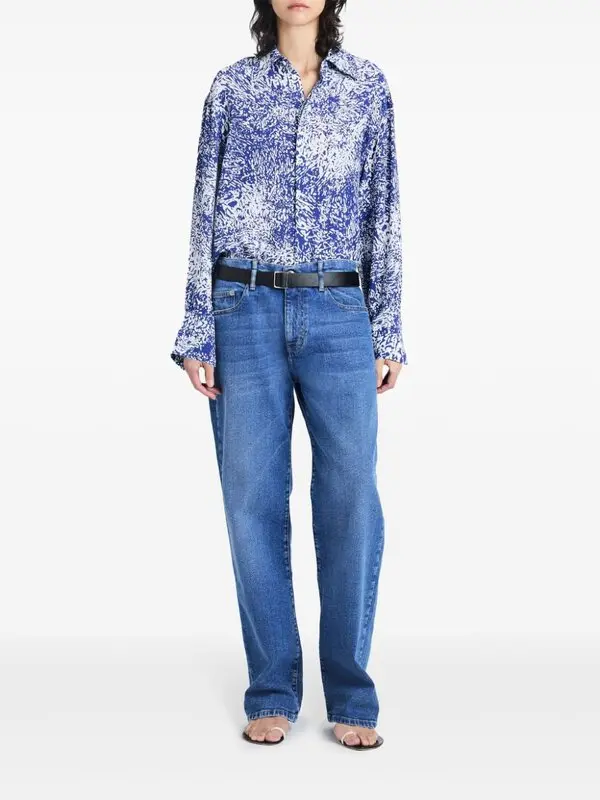 Proenza Schouler Abstract-print Blouse - Blue