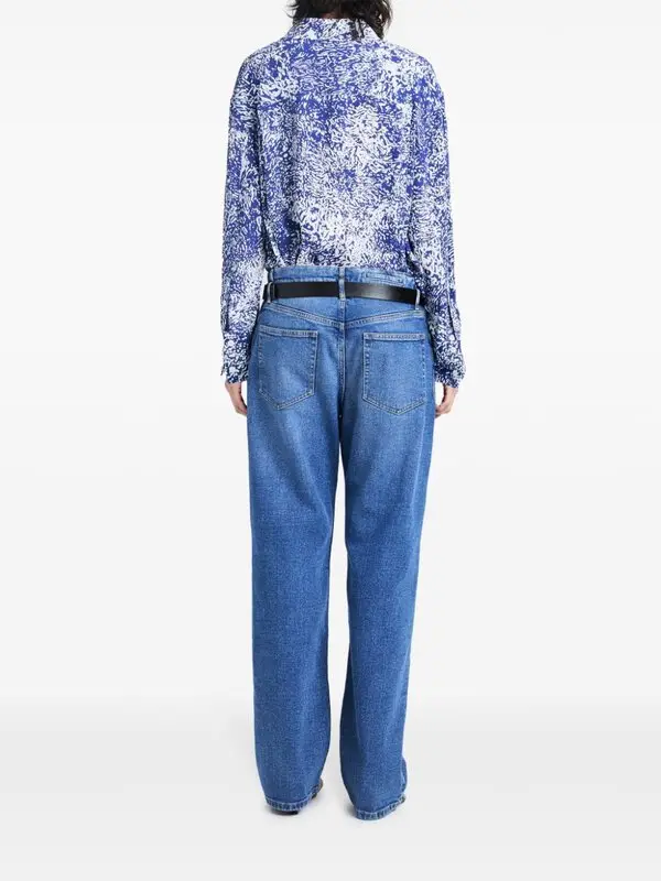 Proenza Schouler Abstract-print Blouse - Blue