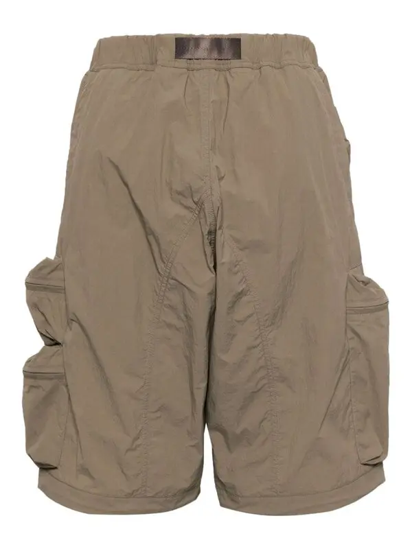 SPOONYARD Belted Wide-leg Shorts - Green