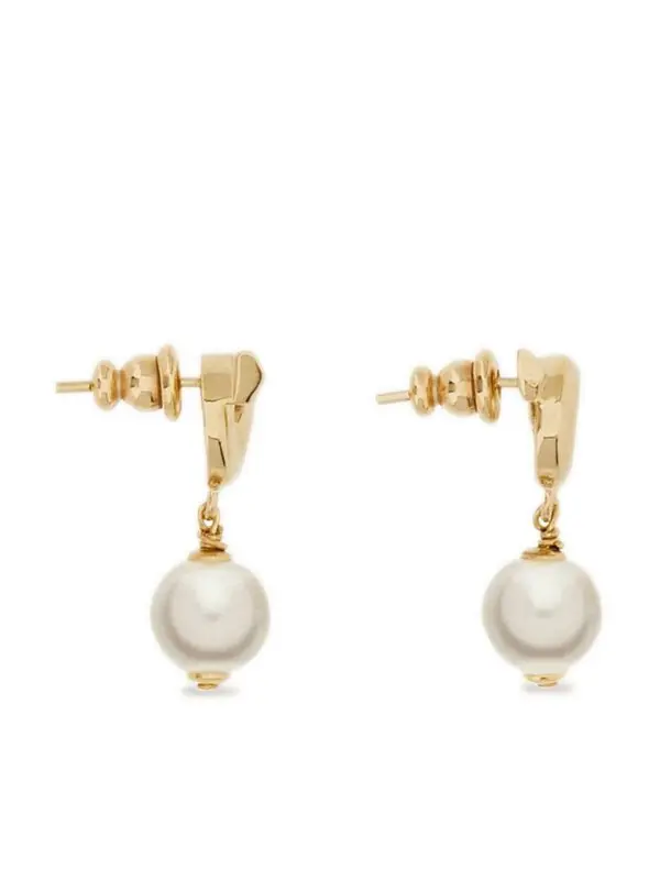 FERRAGAMO Faux-pearl Gancini Earrings - Gold