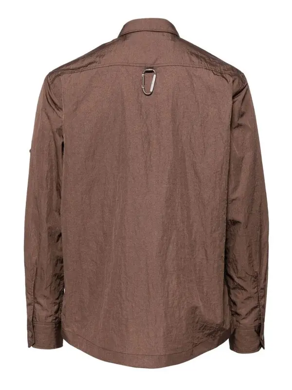 SPOONYARD Crinkled Shirt Jacket - Brown