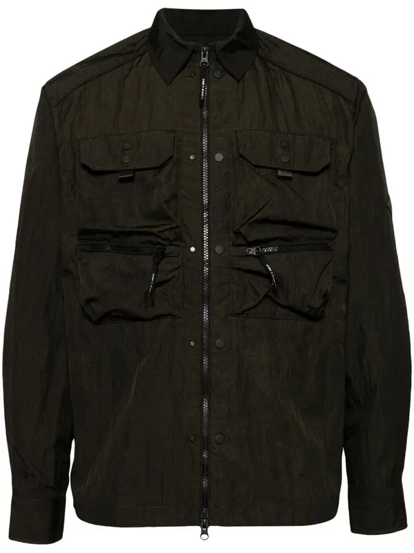 SPOONYARD Crinkled Shirt Jacket - Green