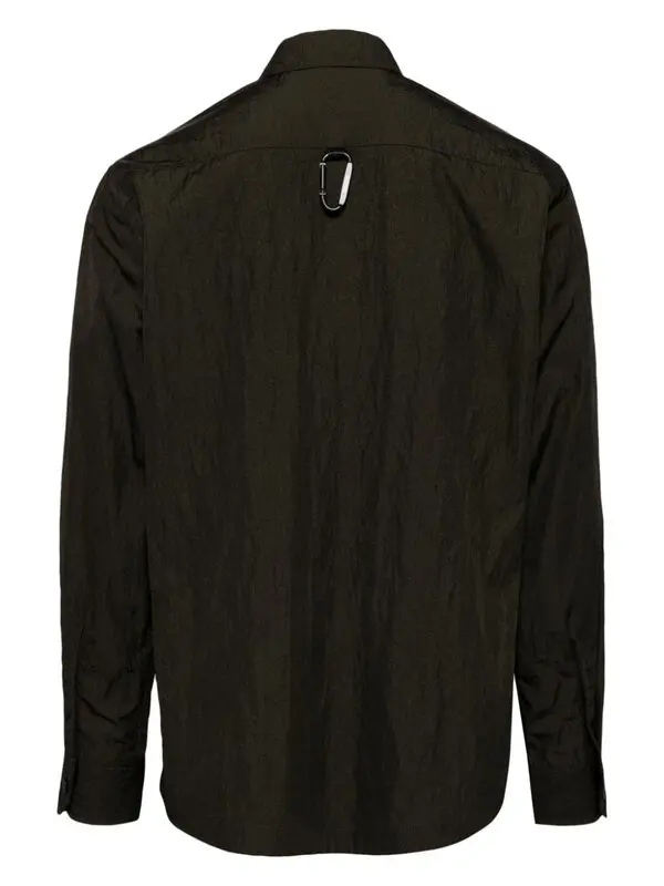 SPOONYARD Crinkled Shirt Jacket - Green
