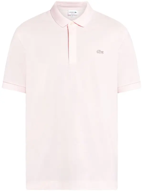Lacoste Logo-appliqué Short-sleeved Polo Shirt - Pink