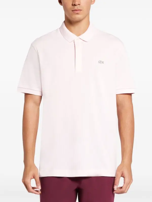 Lacoste Logo-appliqué Short-sleeved Polo Shirt - Pink