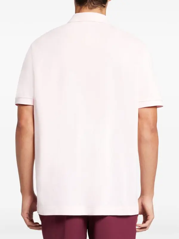 Lacoste Logo-appliqué Short-sleeved Polo Shirt - Pink