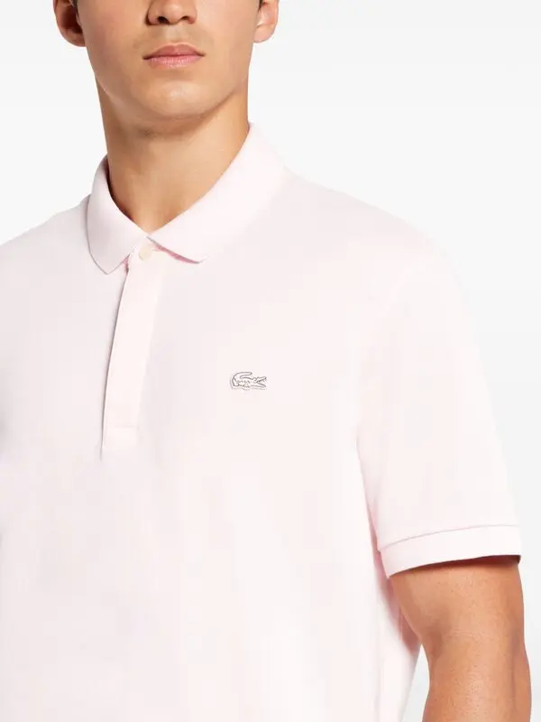 Lacoste Logo-appliqué Short-sleeved Polo Shirt - Pink
