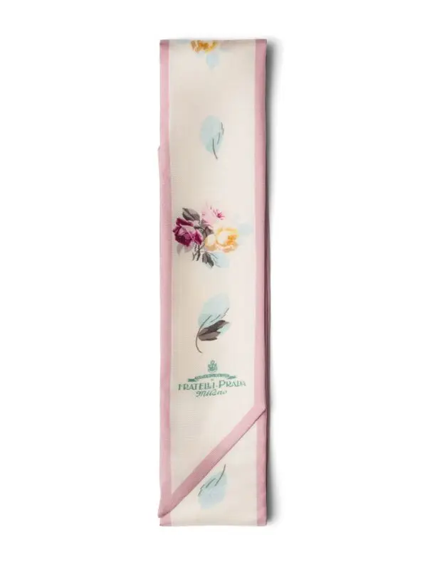 Prada Floral-print Silk Scarf