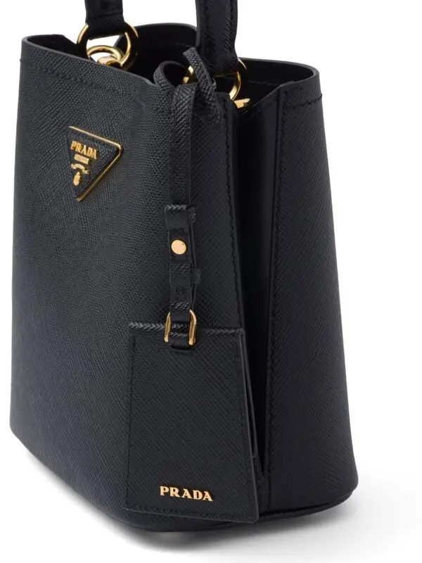 Prada Saffiano Leather Mini Tote - Black