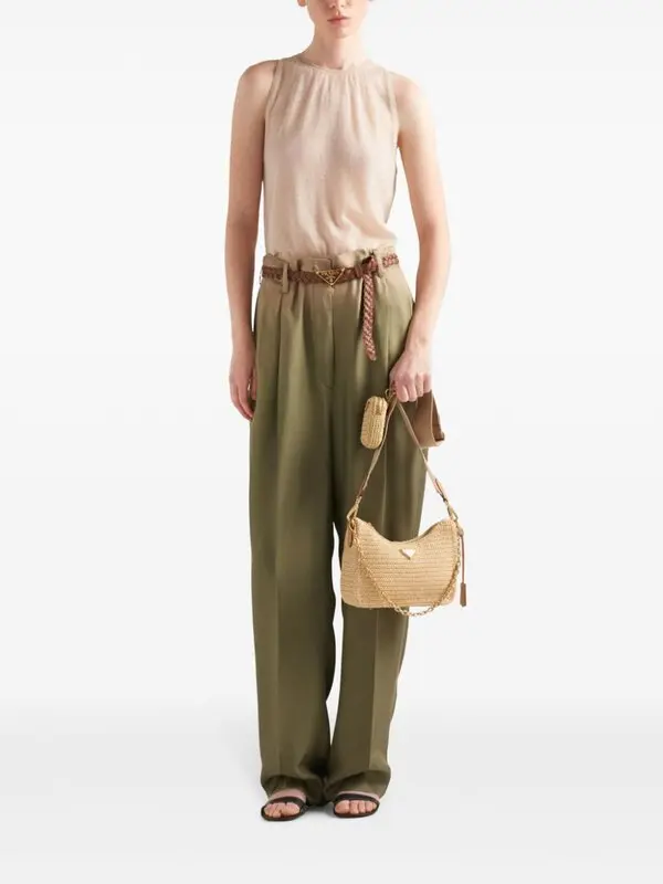 Prada Re-edition 2005 Crochet-knit Shoulder Bag - Neutrals
