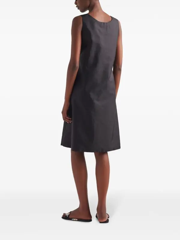 Prada Logo-appliqué Re-nylon Midi Dress