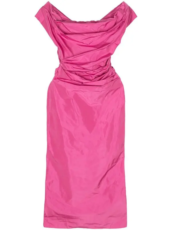 Staud Andrea Off-shoulder Midi Dress