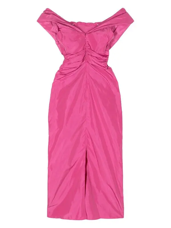 Staud Andrea Off-shoulder Midi Dress