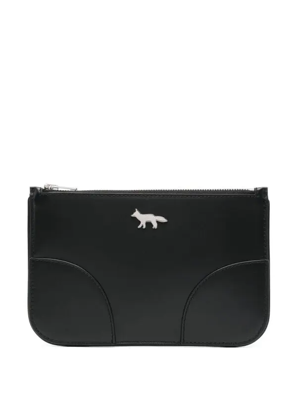 Maison Kitsuné Boogie Leather Clutch - Black